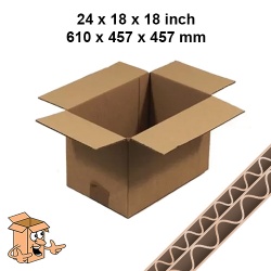 Cardboard boxes 24x18x18″ large double wall carton