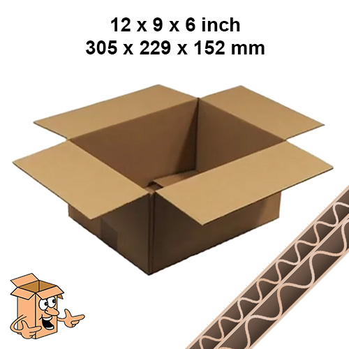 Cardboard postal boxes 12x9x6 inches small A4 double wall box