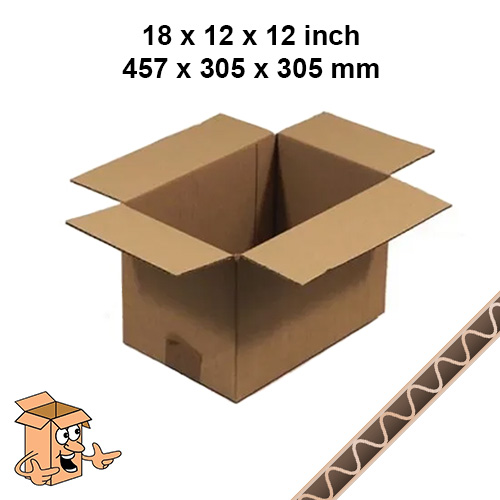Removal boxes 18x12x12 | Single Wall Cardboard Packing Boxes