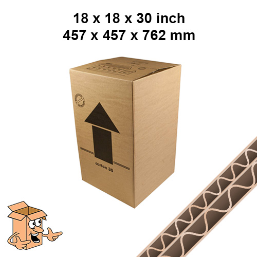 Cardboard boxes 18x18x30″ large & tall double wall removal box
