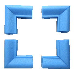 Retail foam corners, premade foam cushioning for protecting furniture